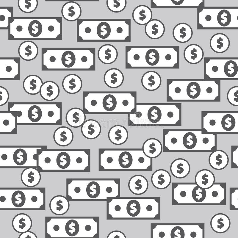 Dollar Banknotes Seamless Pattern Stock Vector - Illustration of flat ...