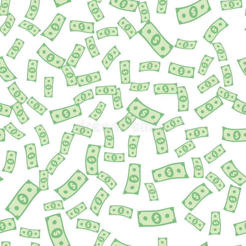 Dollar Banknotes Seamless Pattern Stock Vector - Illustration of bank ...