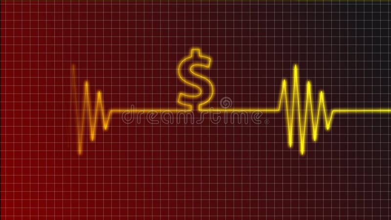 Money in a heartbeat stock illustration. Illustration of heart - 10067815