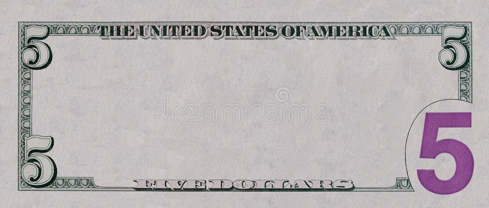 5 Dollar Bill Template Stock Photos - Free & Royalty-Free Stock Photos ...