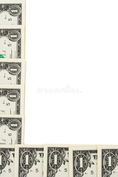 Dollar Bill Border stock photo. Image of white, frame - 8272354