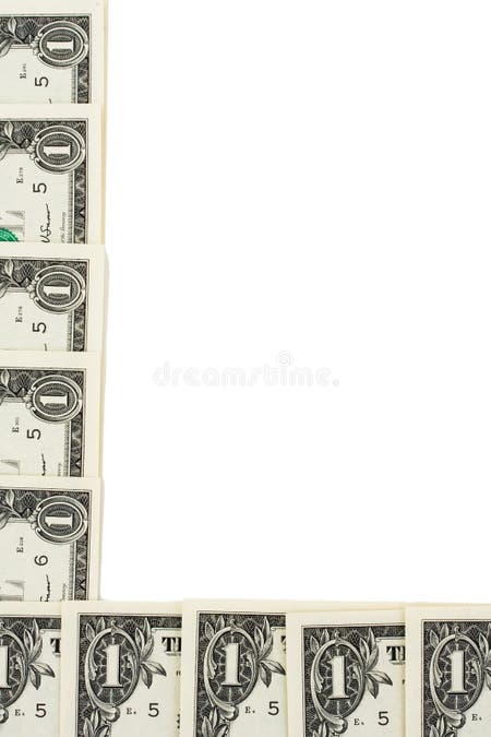 Dollar Bill Border stock photo. Image of white, frame - 8272354