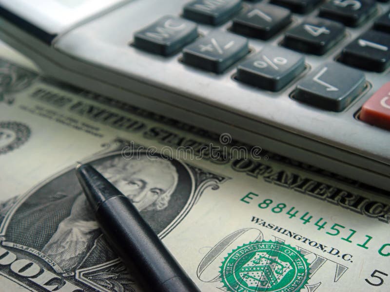 Money, Bills, & Calculator Stock Image - Image of miscalculate, donate ...