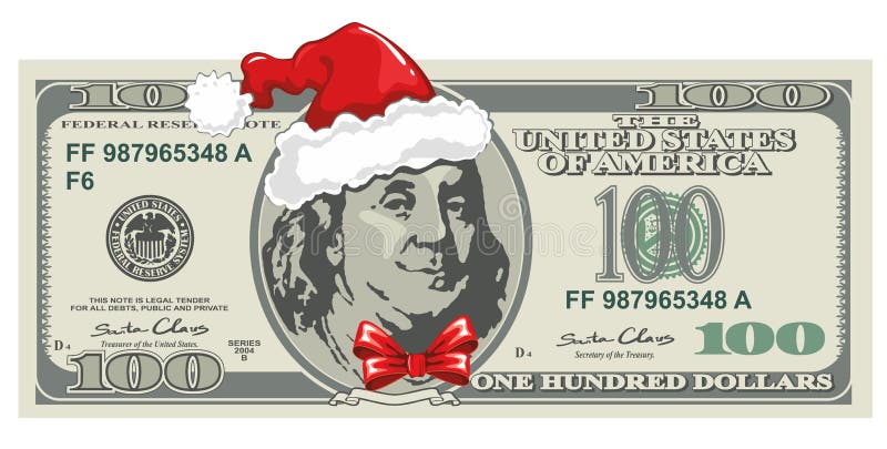 Santa Dollar Bill Printable 10+ Thousand Play Money Bill Royalty Free
