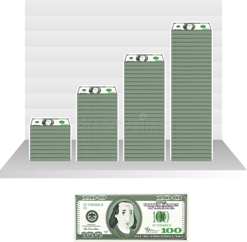 Dollar bill graph stock illustration. Illustration of bill - 47052609