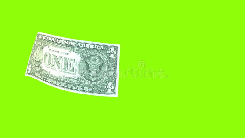 A Hundred-dollar Bill Moving in 3D Video on Green Screen Ready To ...