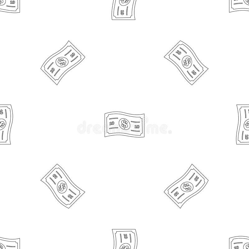 Dollar Bill Pattern Seamless Vector Stock Vector - Illustration of ...