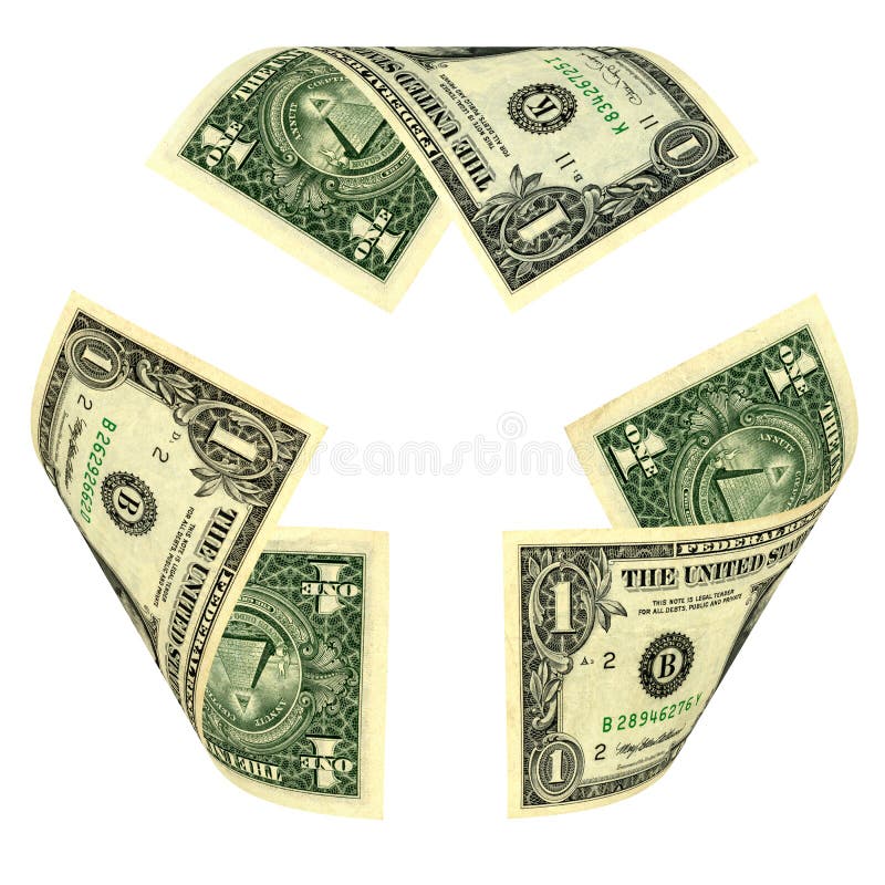 Recycling Money stock image. Image of environmental, isolated - 10876601