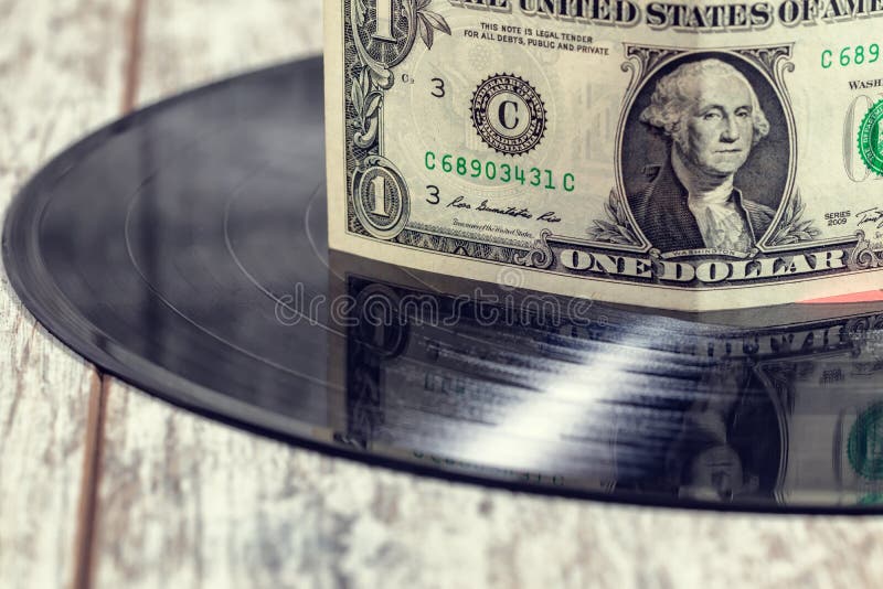 Vinyl and money. stock image. Image of vintage, money - 59310599