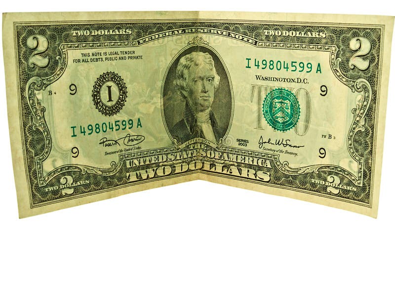 2 dollar banknote stock image. Image of green, paper - 149278265
