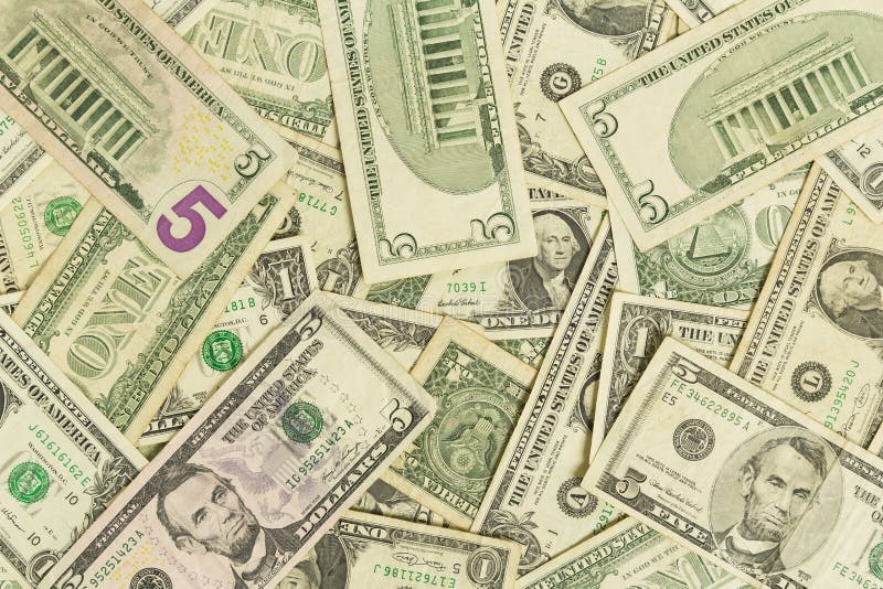 Bundles of Different Denomination Dollar Bills Stock Photo - Image of ...