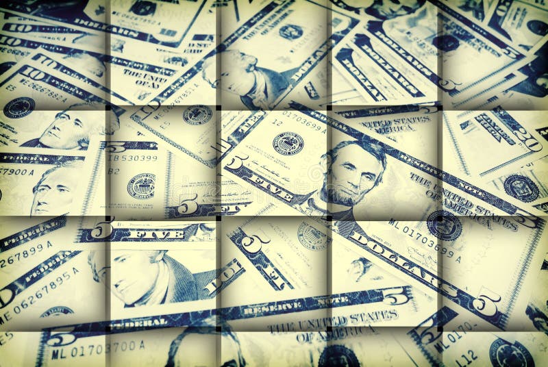 Dollar Bills Background. Mixed USA Money Stock Photo - Image of ...