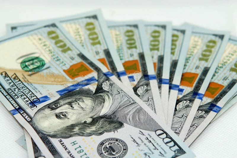 100 dollar bills stock photo. Image of bunch, white - 163198100