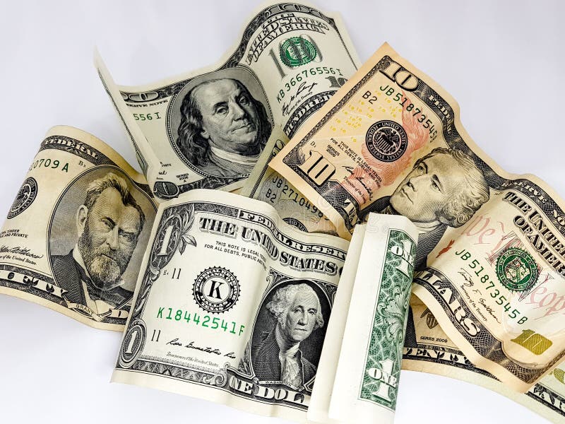 Dollar Bills of Different Amounts. Image of the Dollar Bills in ...