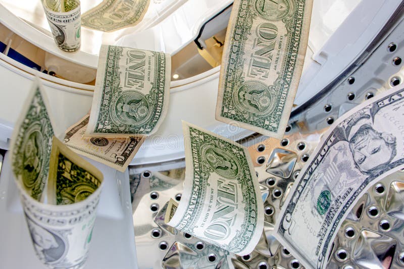 Dollar Bills Fall into the Washing Machine Stock Image - Image of ...