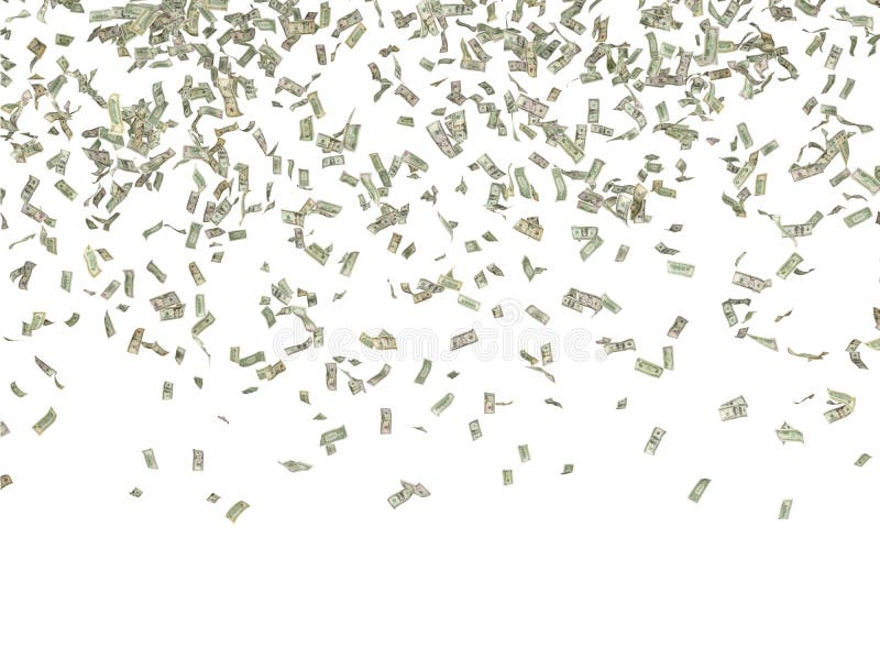 Dollar bills falling stock illustration. Illustration of pile - 48311843
