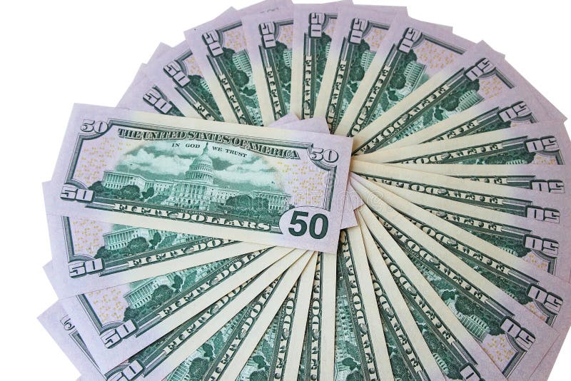 Dollar Bills Lying Upside Down Stock Photo - Image of green, number ...