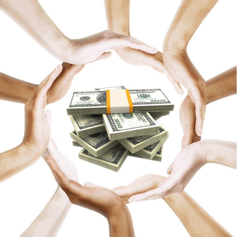 Dollar Bills Human Hands Around Stock Photos - Free & Royalty-Free ...