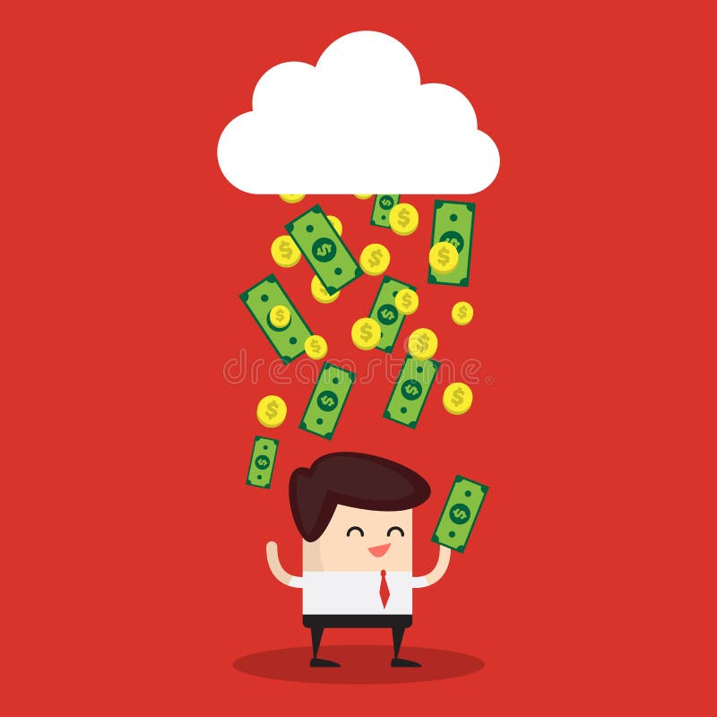 Cartoon Cash Raining Stock Illustrations – 144 Cartoon Cash Raining ...
