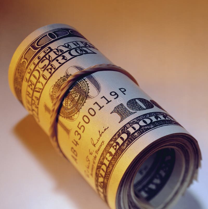 Dollar Bills - Wad of Cash stock photo. Image of wealth - 39012654
