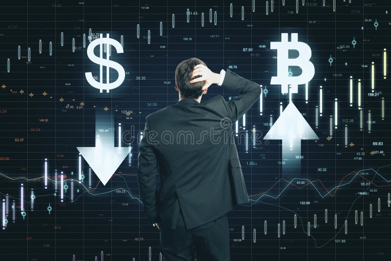 Dollar and bitcoin concept stock image. Image of growth - 151239073