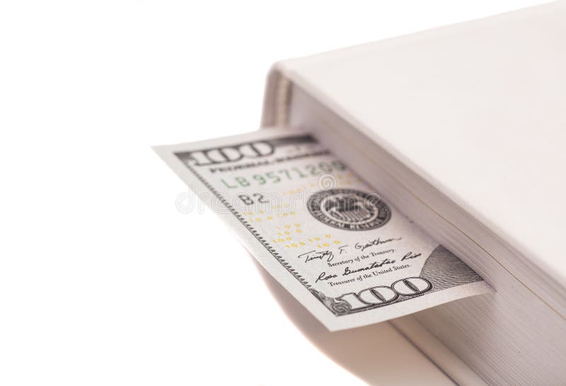 100 Dollar in Book stock photo. Image of knowledge, payment - 56357152