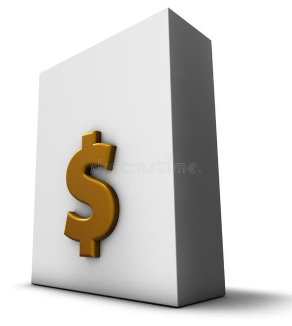 Dollar and box stock illustration. Illustration of packaging - 105316200