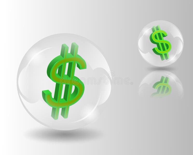 Dollar bubble stock vector. Illustration of metaphors - 84449695