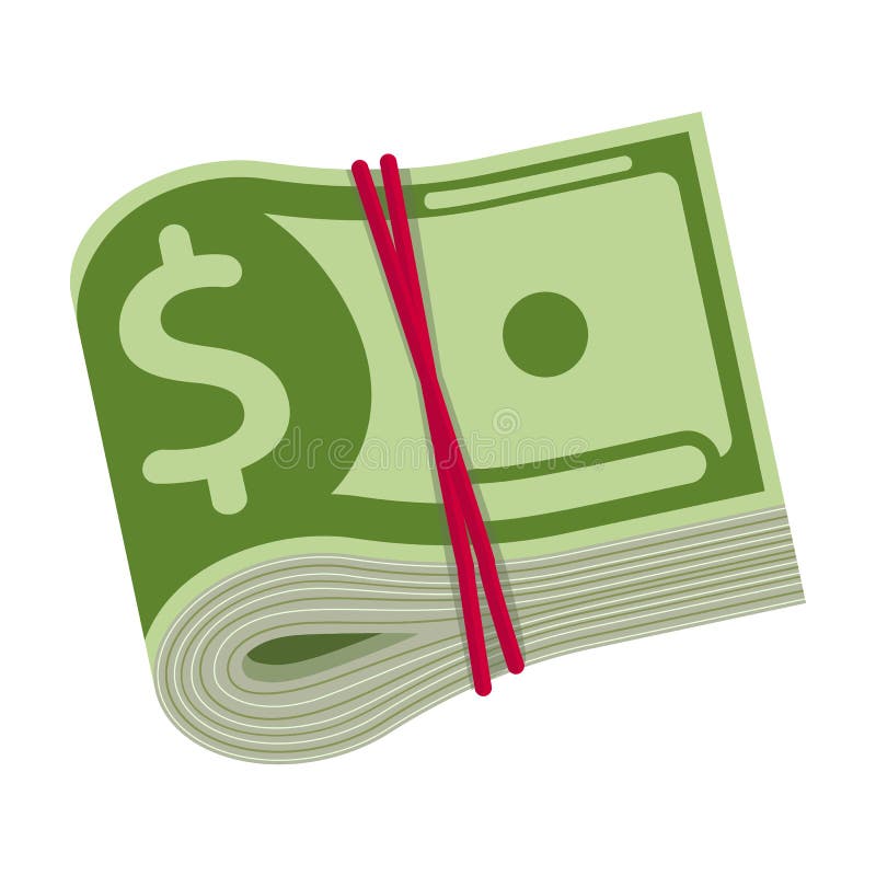 Dollar Bundle Cartoon Vector Icon.Cartoon Vector Illustration Banknotes ...