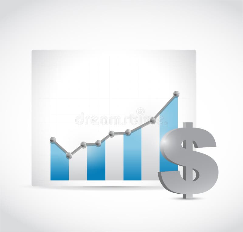 Dollar Business Graph Chart Illustration Design Stock Illustration ...