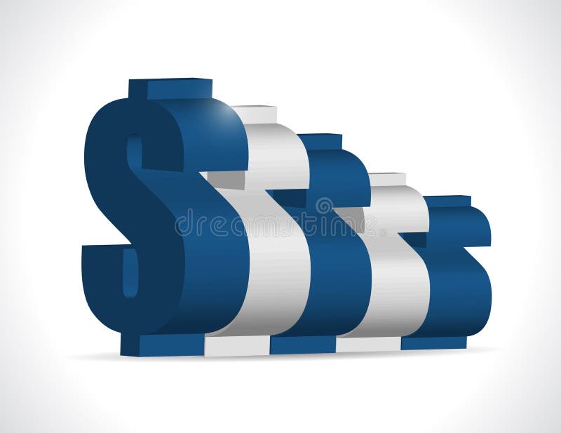 Dollar Business Graph Concept Illustration Design Stock Illustration ...