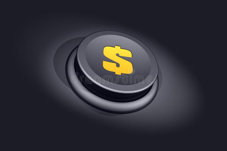 Dollar button stock illustration. Illustration of mirroring - 2178323