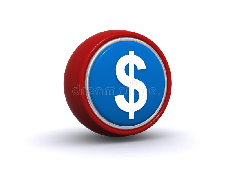 Dollar button stock illustration. Illustration of dimensional - 26059869