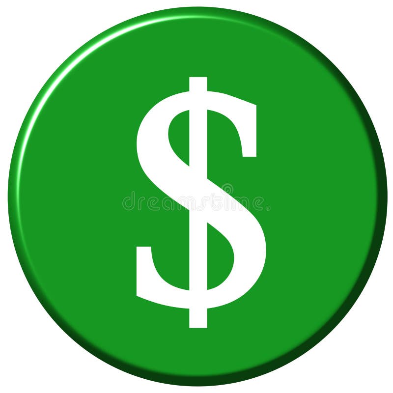 Button Icon: Dollar stock illustration. Illustration of graphics - 17211846