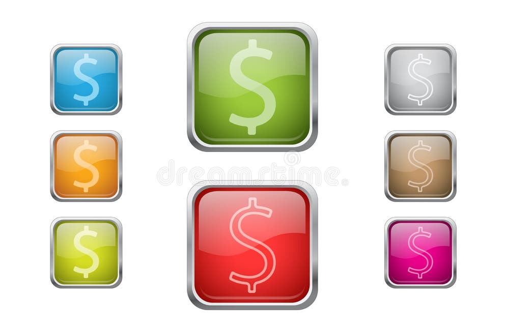 Dollar buttons stock illustration. Illustration of dollar - 24288135