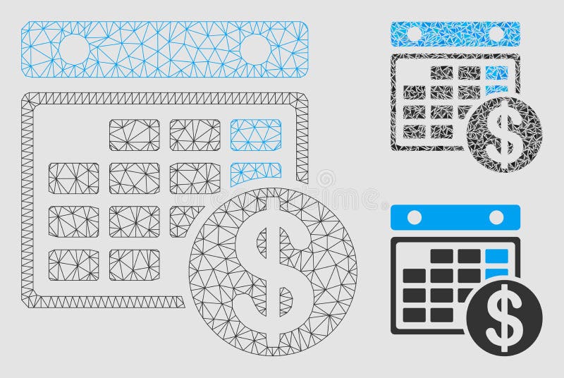 Dollar Calendar Vector Mesh Carcass Model and Triangle Mosaic Icon ... Dollar Calendar Vector Mesh Carcass Model and Triangle Mosaic Icon ...
