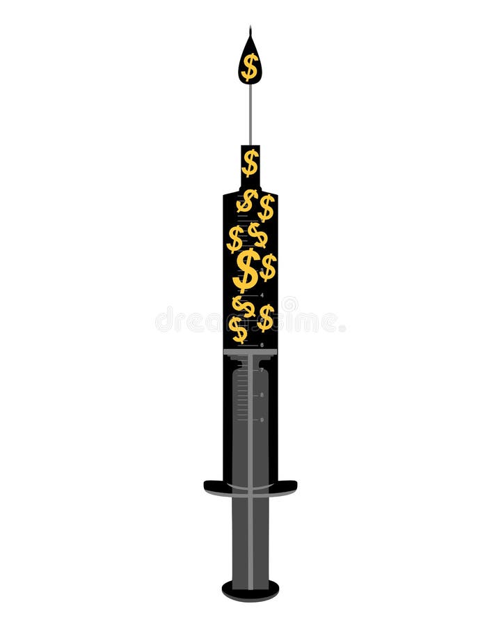 Dollar cash injection stock vector. Illustration of symbol - 13944877