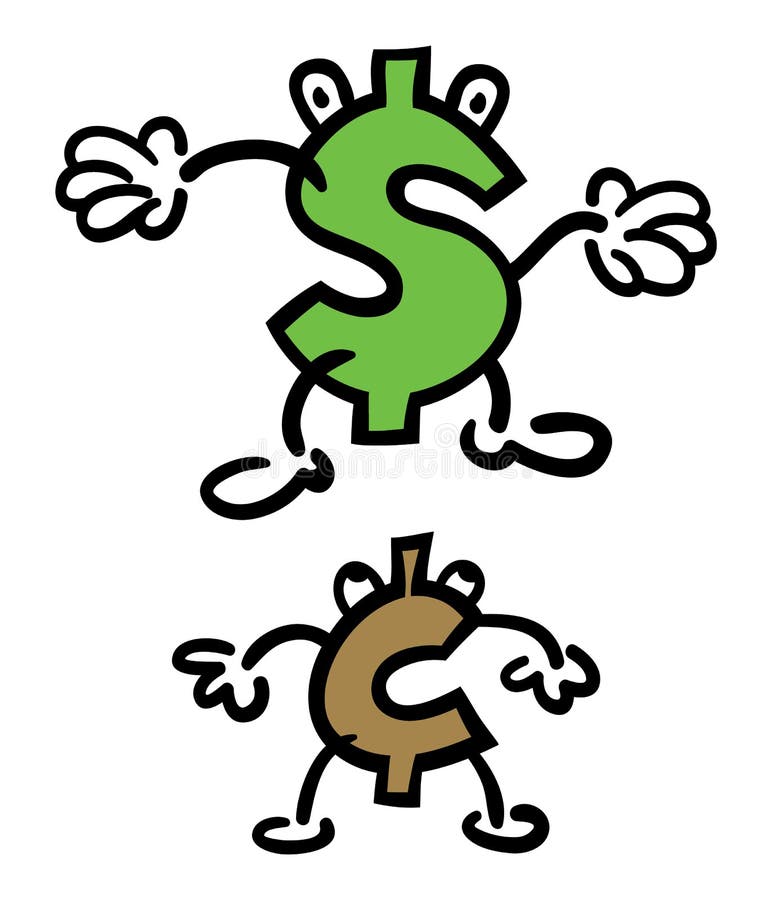 Dollar and cent signs stock vector. Illustration of bank - 13788287