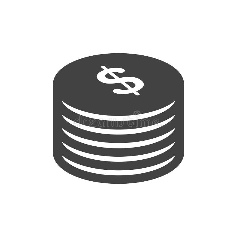 Dollar Cents Icon Single Coin, Vector Penny Design Element Isolate ...
