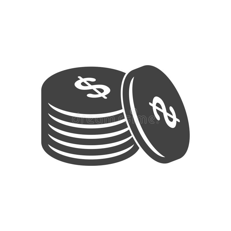 Dollar Cents Icon Single Coin, Vector Penny Design Element Isolate ...