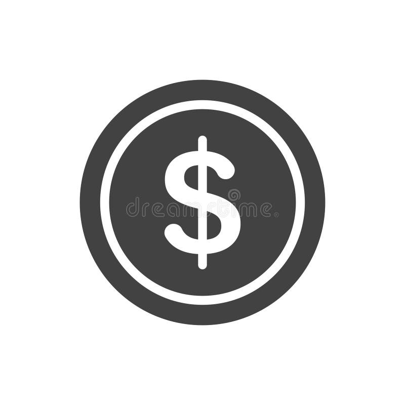 Dollar Cents Icon Single Coin, Vector Penny Design Element Isolate ...
