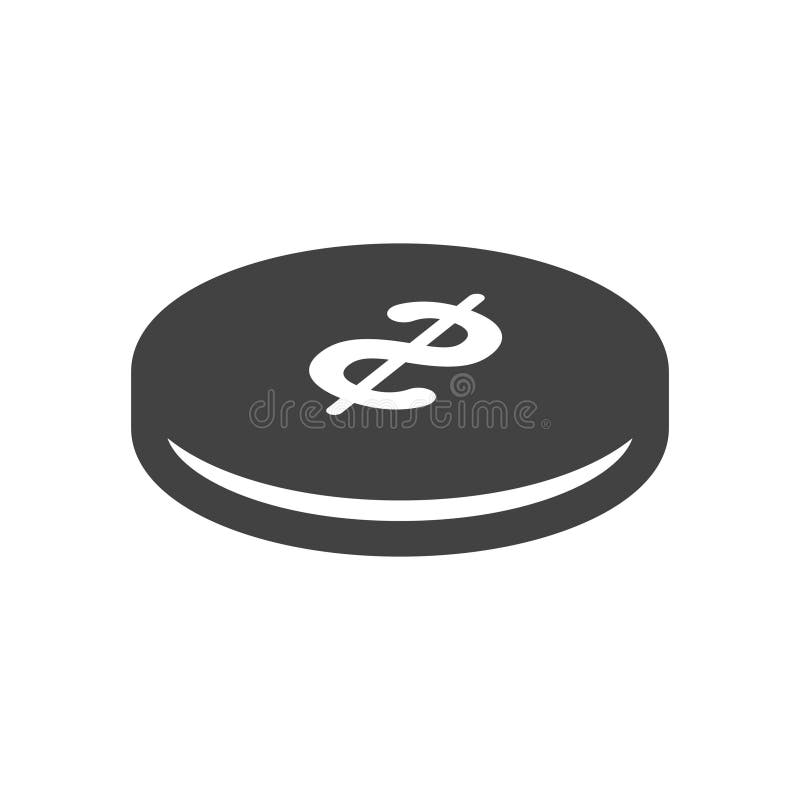 Dollar Cents Icon Single Coin, Vector Penny Design Element Isolate ...