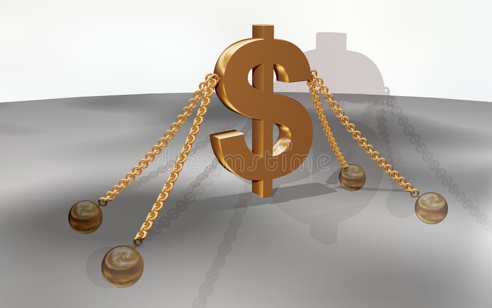 Dollar with chain stock illustration. Illustration of chain - 10939419