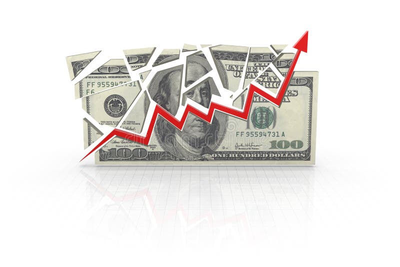 Dollar chart stock illustration. Illustration of rise - 56144006