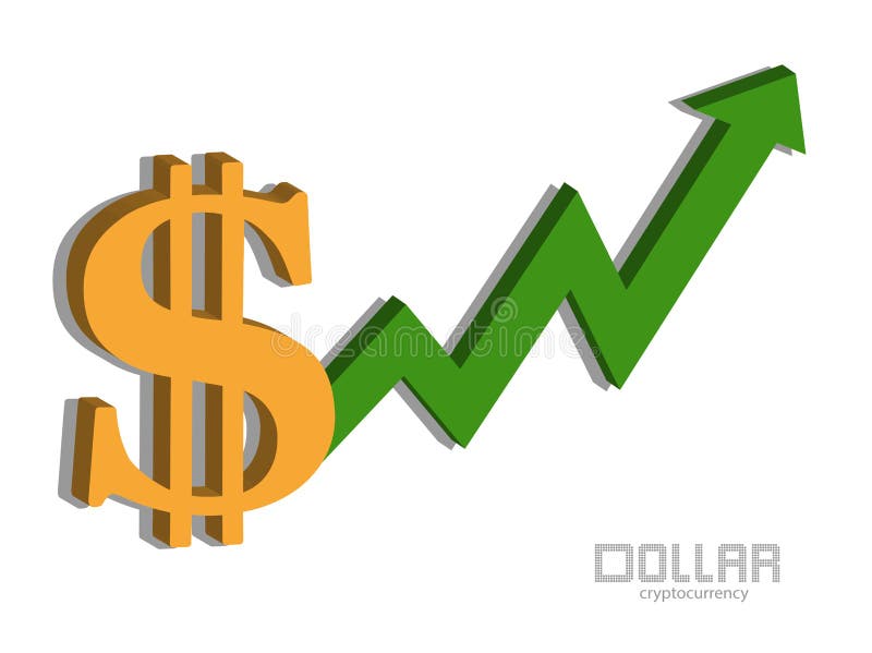 Dollar and Chart, Rising Prices, Money Icon Stock Vector - Illustration ...