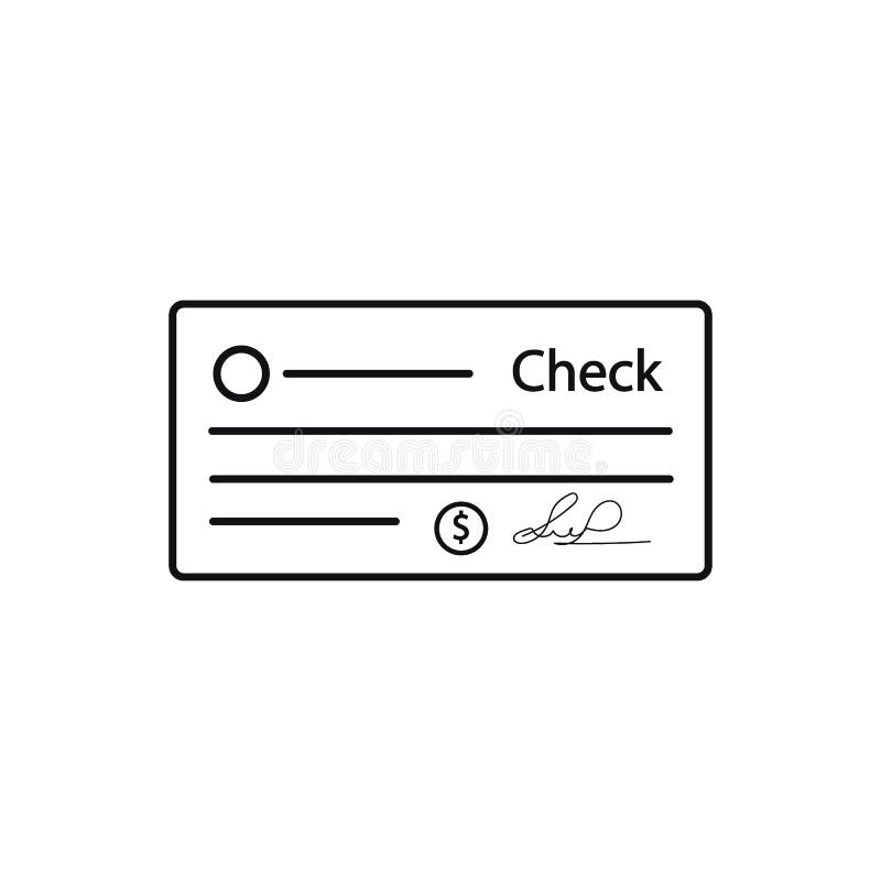 Dollar check icon stock illustration. Illustration of credit - 262513777