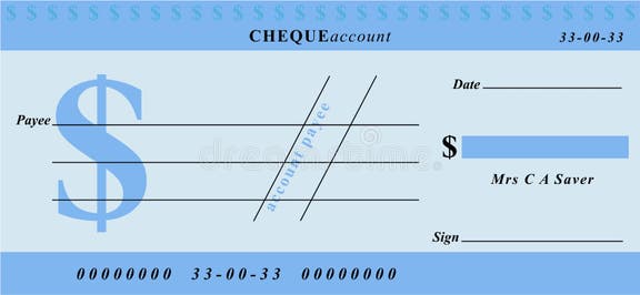 Dollar cheque stock illustration. Illustration of account - 4182842