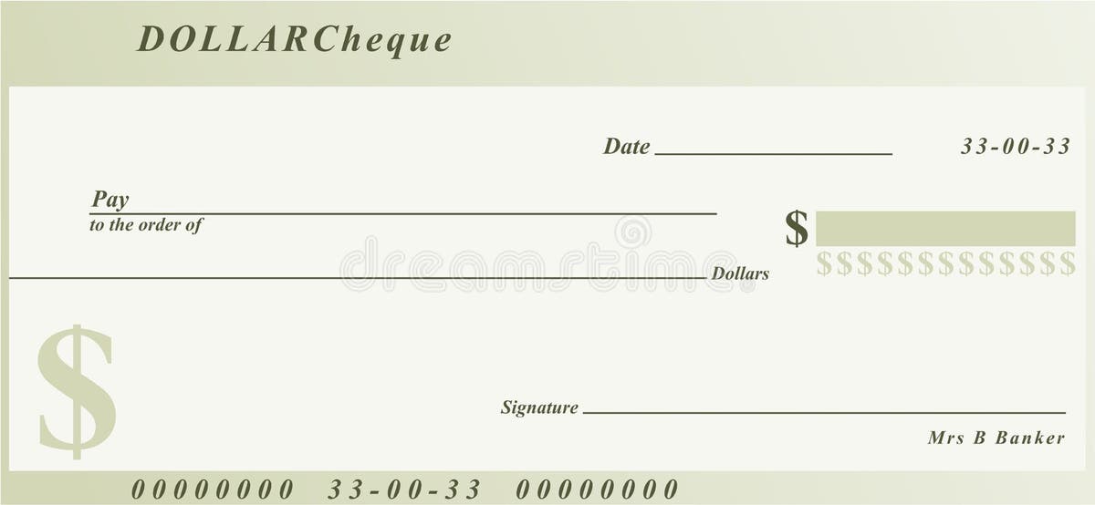 Dollar Cheque Stock Illustrations – 3,786 Dollar Cheque Stock ...
