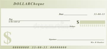 Dollar cheque stock illustration. Illustration of cheque - 4182916