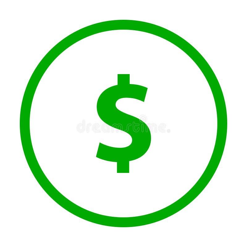 Dollar and circle stock vector. Illustration of finance - 187357770